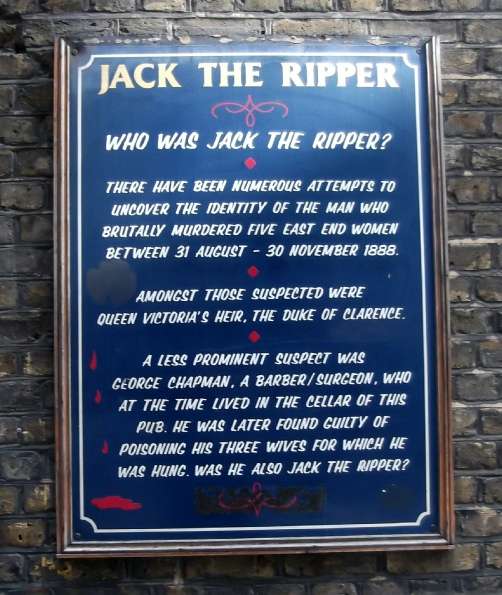 Jack the Ripper - E1 | Plaques of London